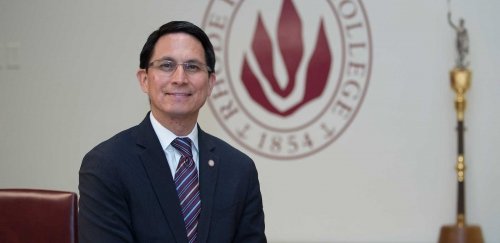 Stockton presidential candidate Dr. Frank A. Sanchez speaks to students